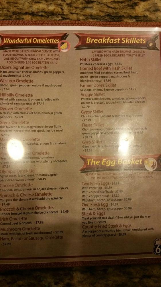 Menu at Dixie Family Restaurant, McLean