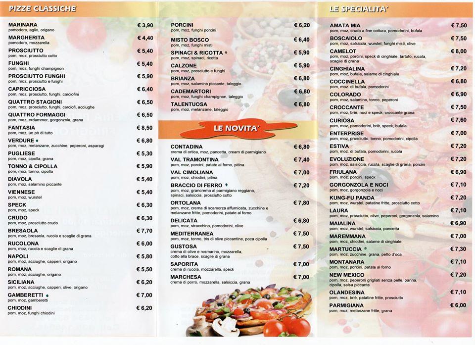 Menu da Pizza Sprint pizzeria, Azzano Decimo