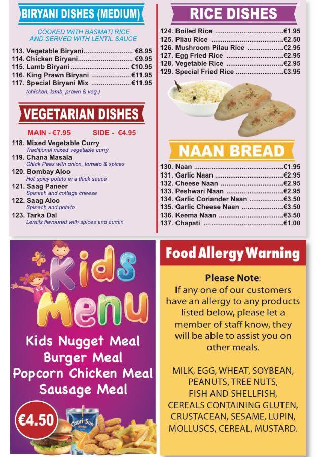 Menu at Big Bites Edenderry restaurant, Edenderry