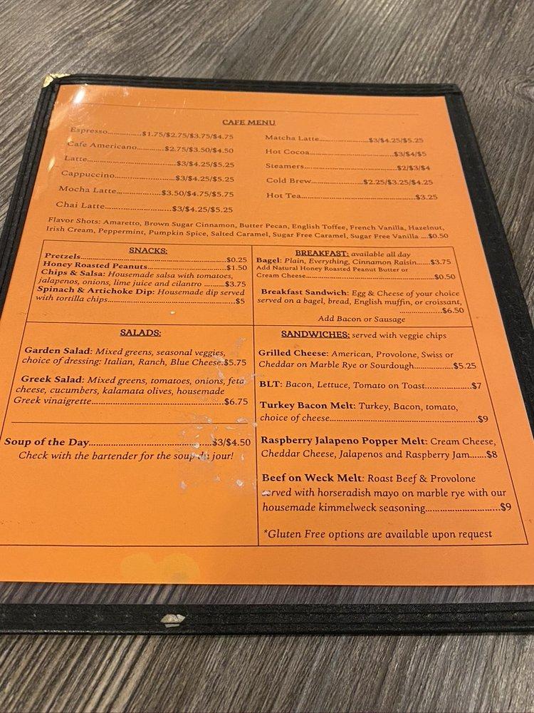Menu at Fall Street Brewing pub & bar, Seneca Falls
