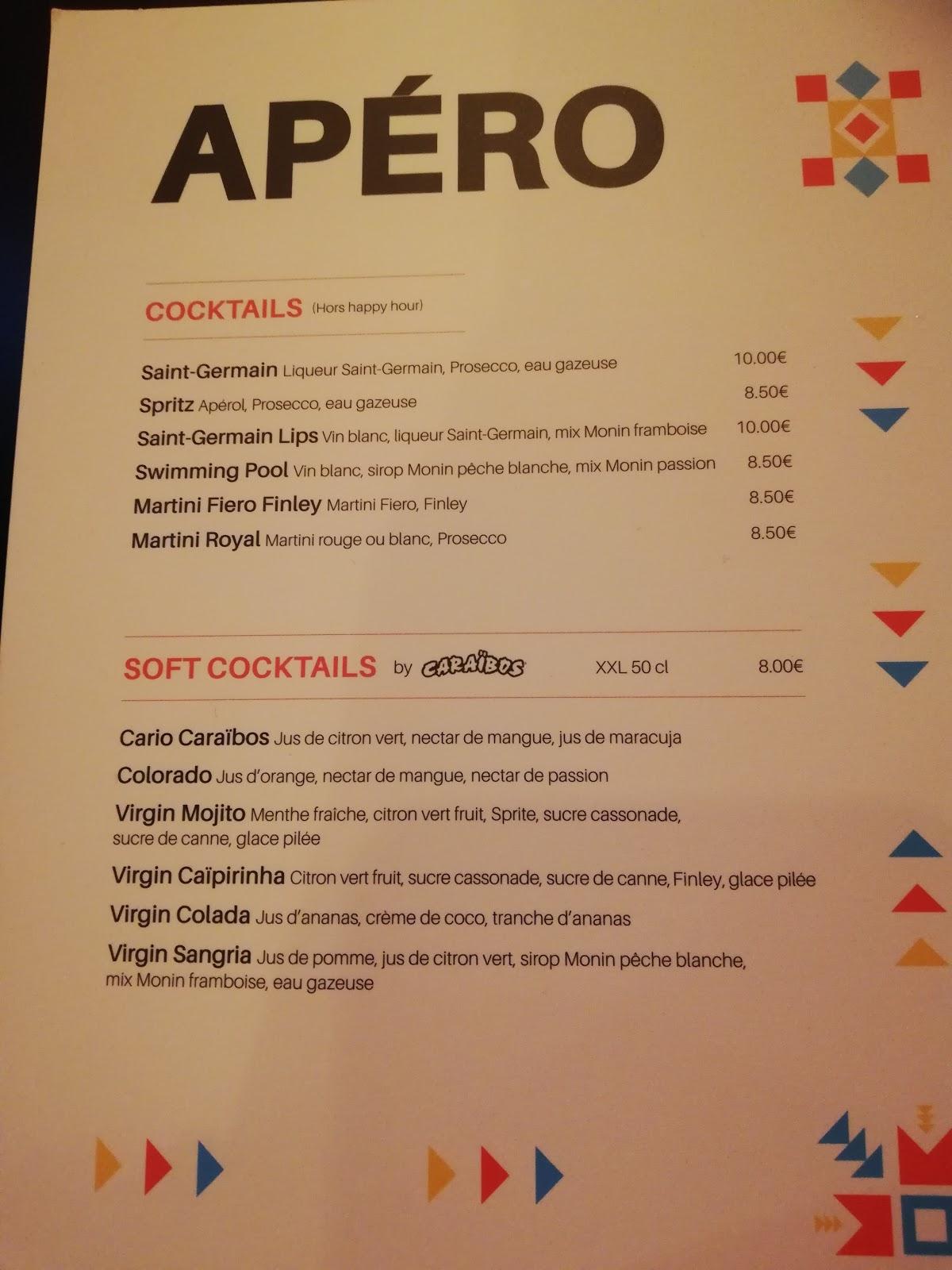 Menu au Indiana Café - Massy, Massy