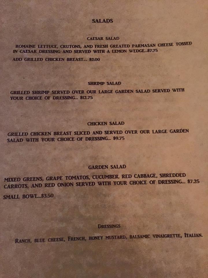 Menu at Landmark 1850 Inn pub & bar, Milwaukee