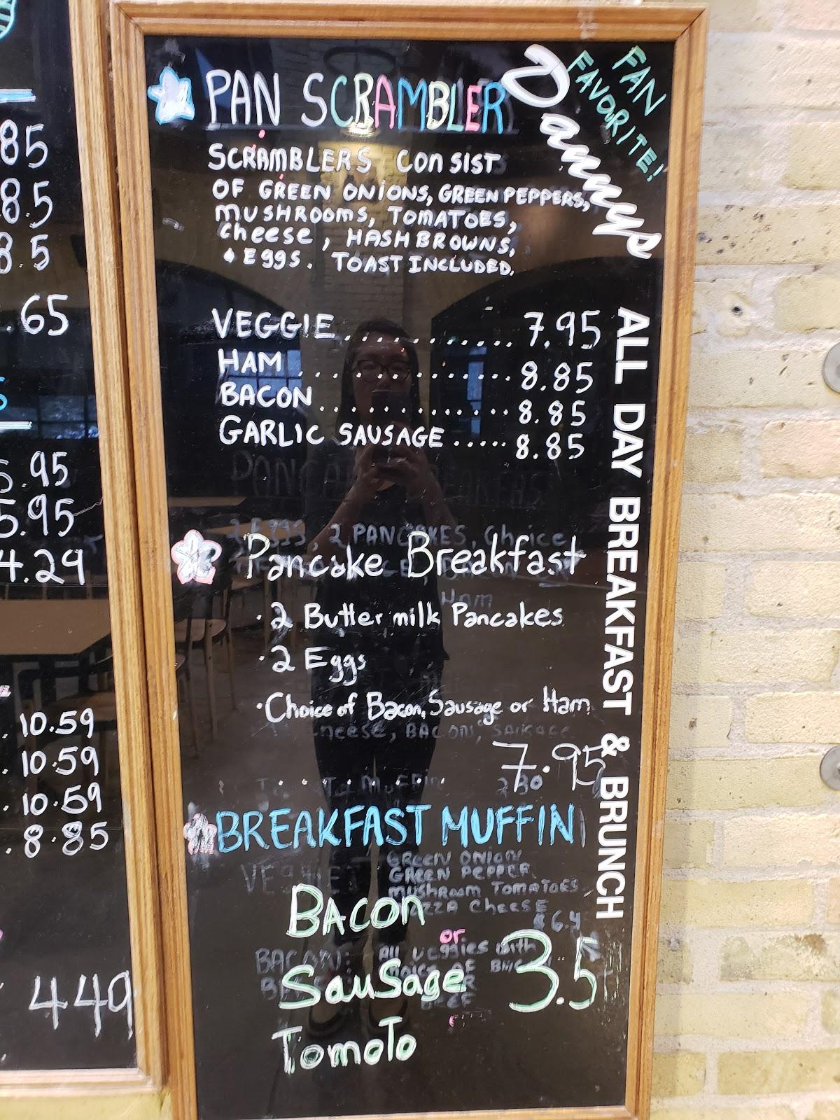 Menu at Danny's All Day Breakfast restaurant, Winnipeg