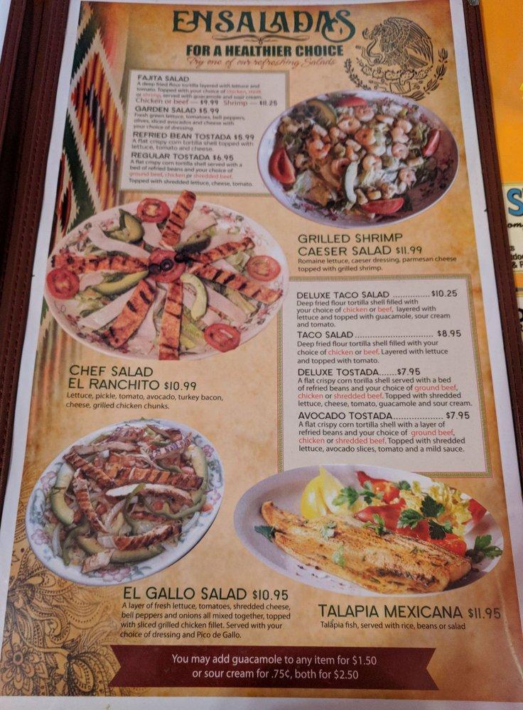 Menu at El Ranchito Family Mexican Restaurant, Lynden