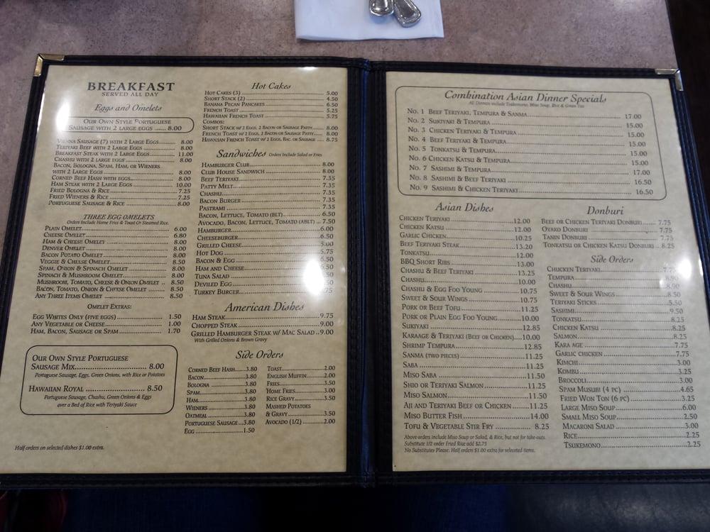 Menu at Gardena Bowl Coffee Shop restaurant, Gardena