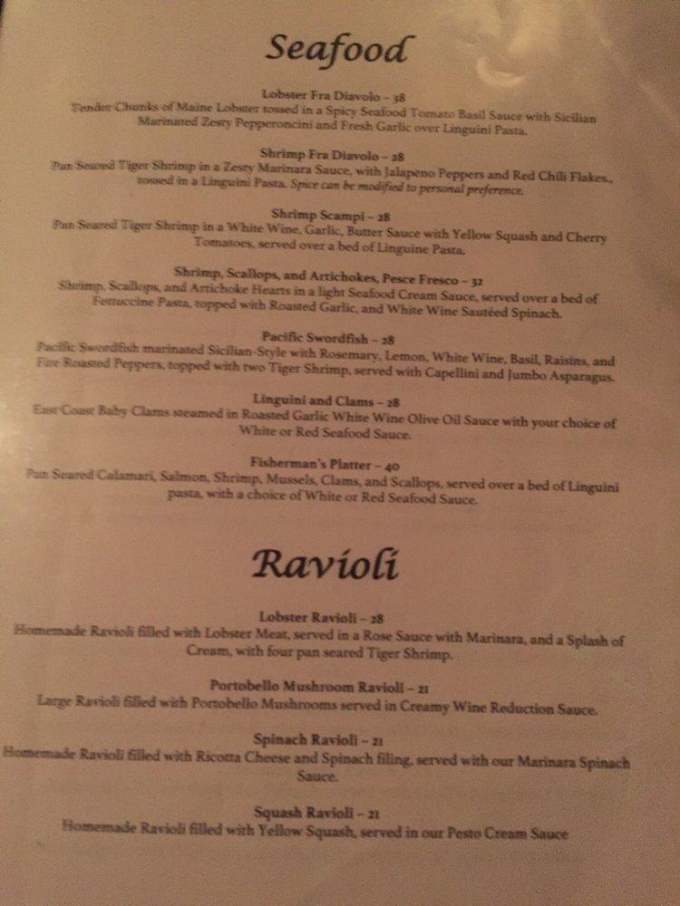Menu at Odyssey Italian Restaurant, Denver, 603 E 6th Ave