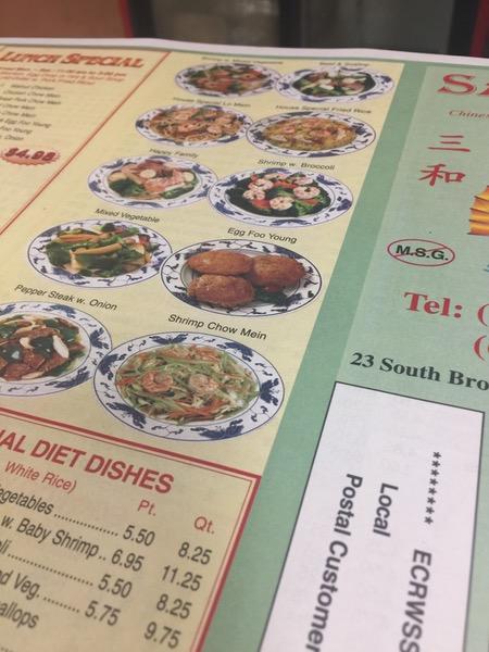 Menu at San Ho Chinese Kitchen restaurant, Norwich