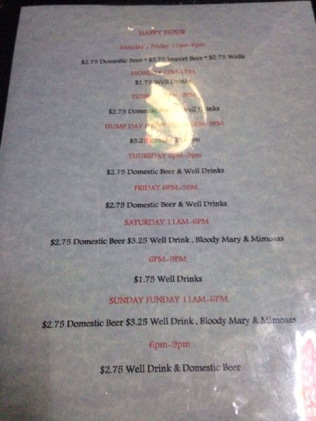 Menu at The Tipsy Chicken pub & bar, Sachse