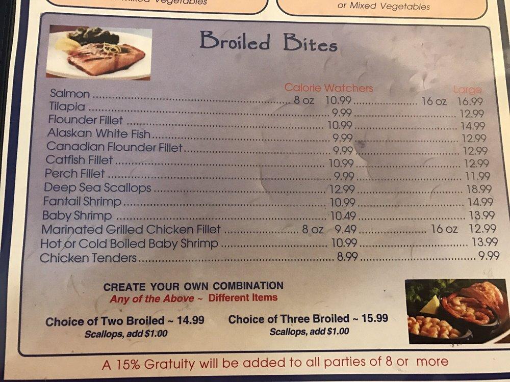 Menu at Blue Bay Seafood restaurant, Salisbury, E Innes St