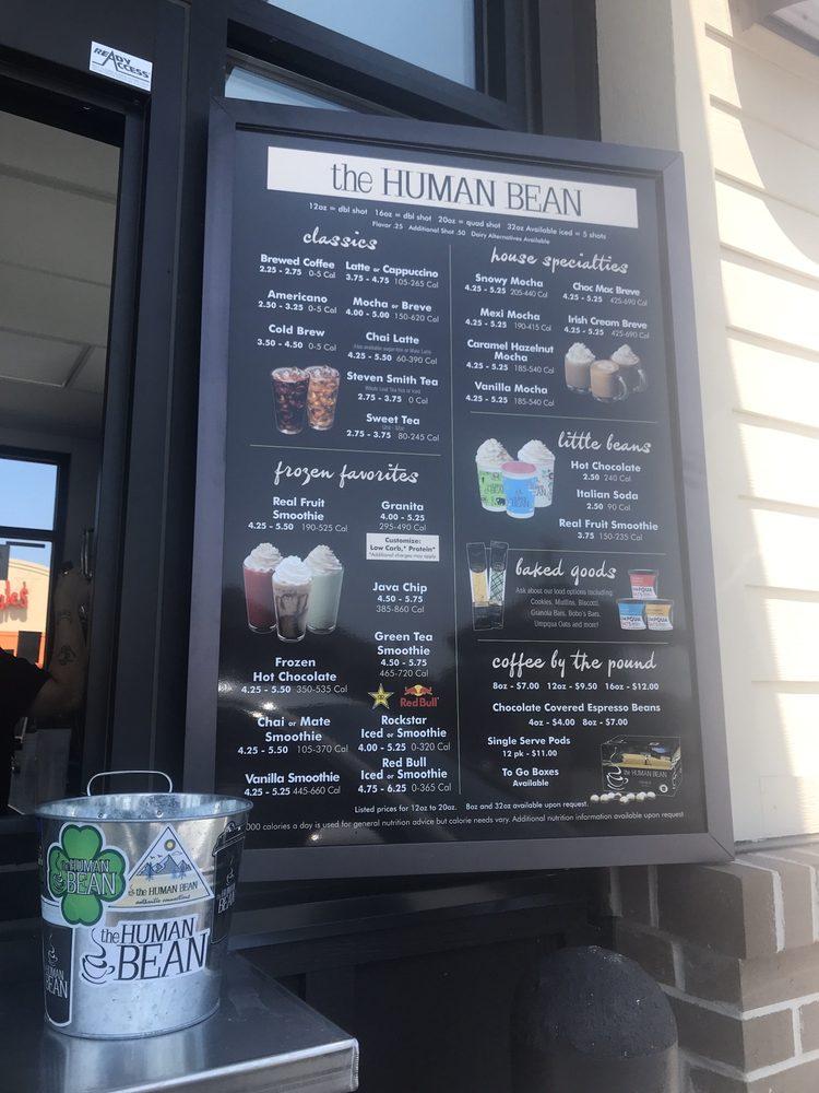 Menu at The Human Bean, Gastonia