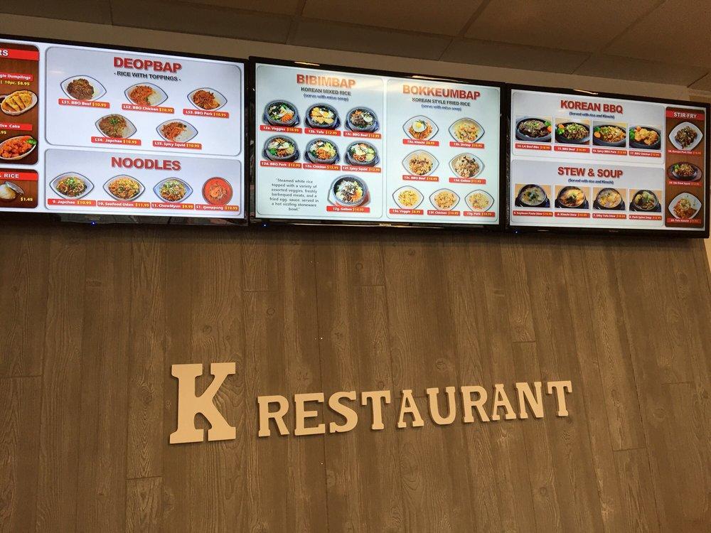 Menu at K Restaurant, Peabody