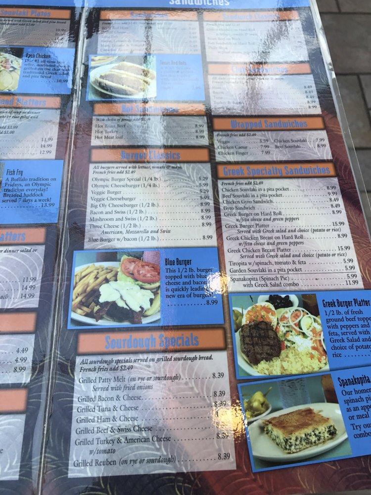 Menu at Olympic Restaurant, Cheektowaga