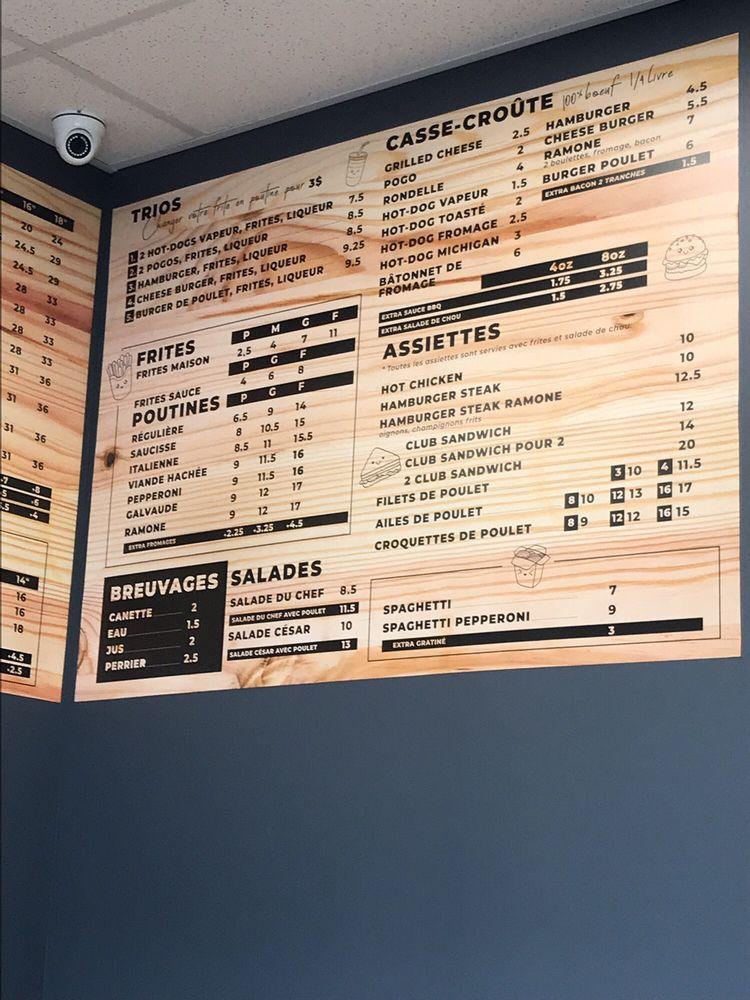 Menu at Ramone Pizzeria, Mont-Saint-Hilaire
