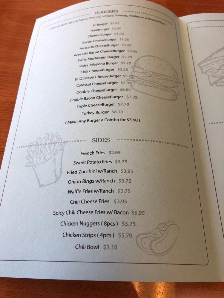 Menu at The Burger Stop restaurant, Santa Ana, S Broadway