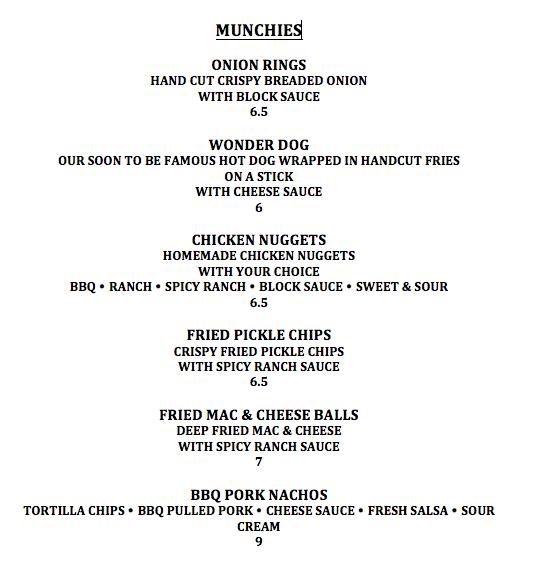 Menu at Butcher Burger restaurant, Old Orchard Beach