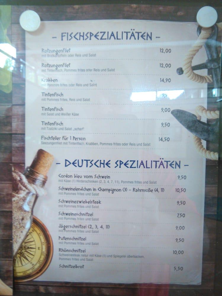 Speisekarte von Panos Biergarten pub & Bar, Gochsheim