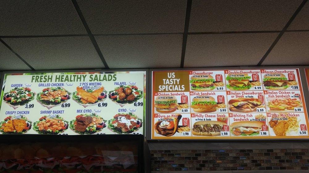 Menu at US Fried Chicken fast food, New Brunswick, 781 Somerset St