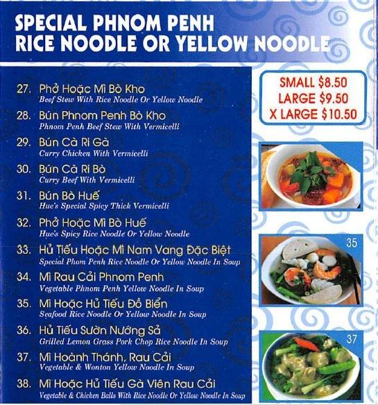 Menu at Gold Train Noodle House, Burnaby