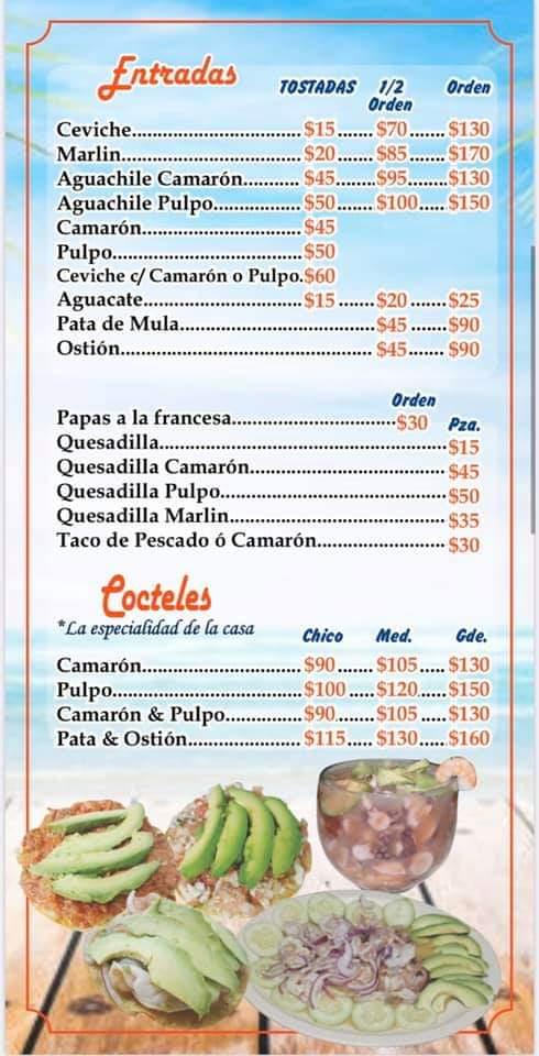 Carta del restaurante Mariscos Don Gau, Zapopan, C. Anáhuac 703