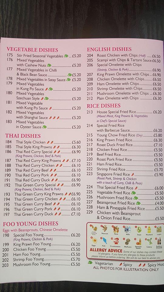 Menu at New China House Newtonabbot Torquay restaurant, Kingsteignton