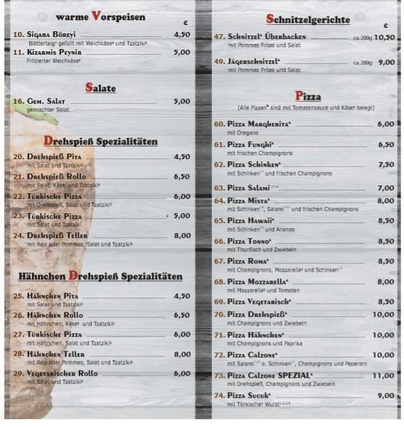 Speisekarte von Simon´s Kebabhaus restaurant, Langwedel