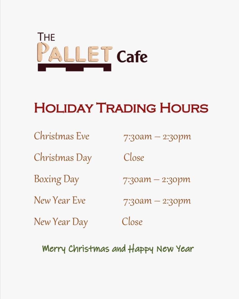 Menu at The Pallet Cafe, Moorebank