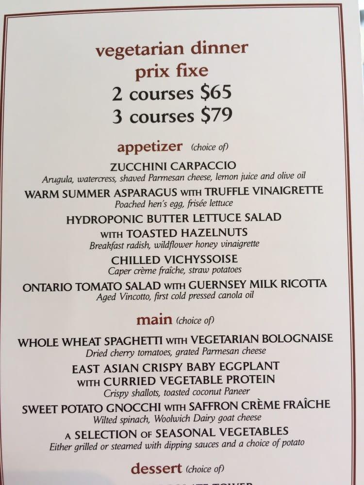 Menu at 360 The Restaurant at the CN Tower, Toronto