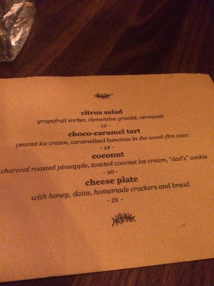 Menu at Foxy restaurant, Montréal, Notre-Dame St W
