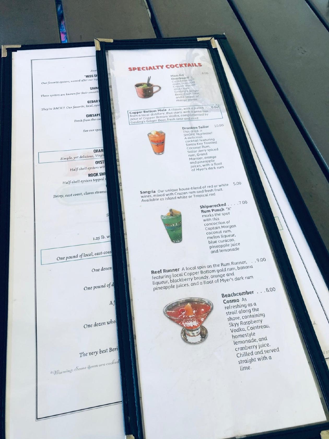 Menu at Hull's Seafood Restaurant, Ormond Beach, 111 W Granada Blvd
