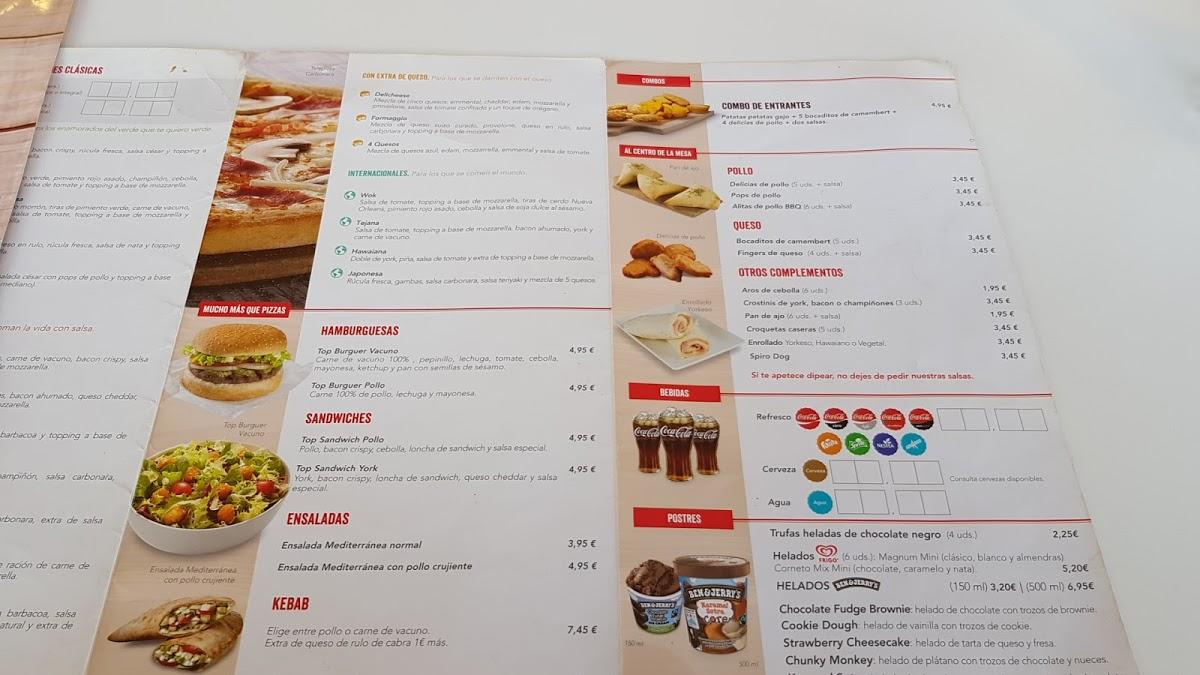 Carta del restaurante Telepizza El Llano - Comida a Domicilio, Gijón ...