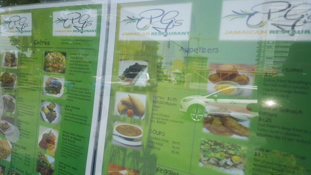 Menu at PG's Jamaican Restaurant, White Rock