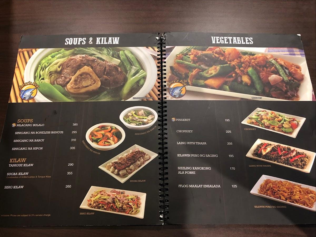 Menu at Gerry's Robinsons Place Ermita (Gerry's Grill) restaurant ...