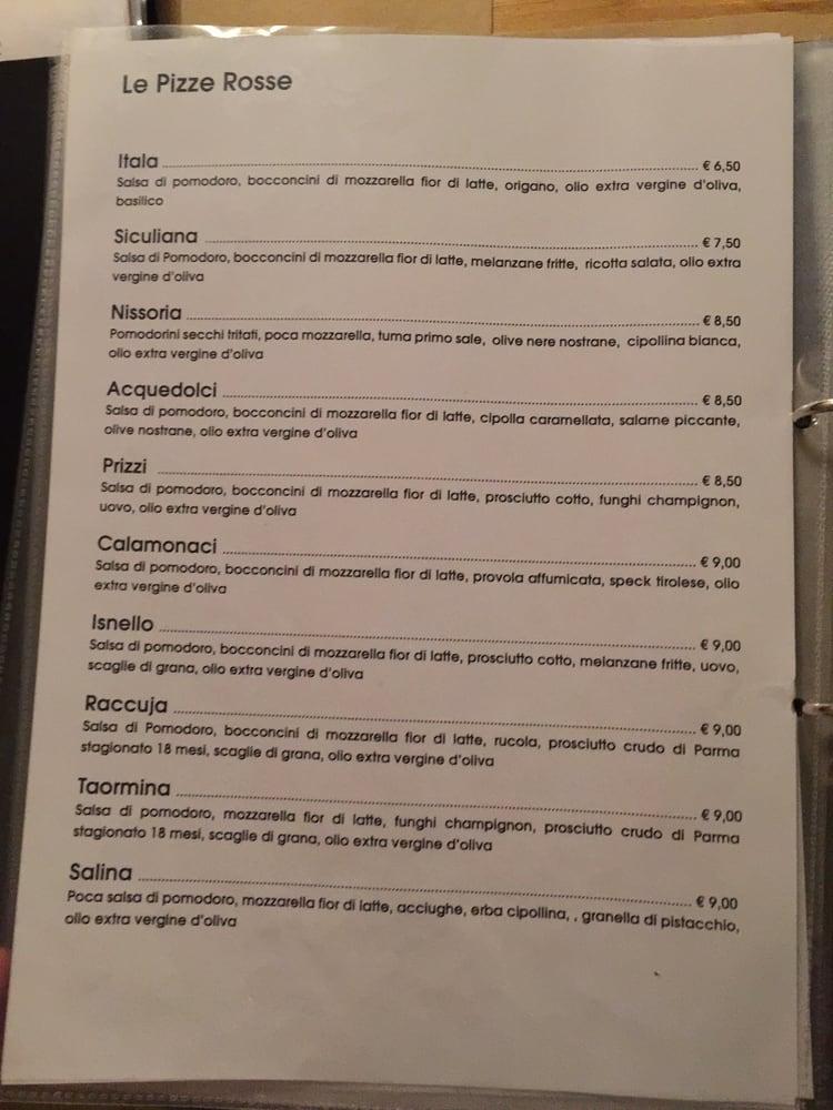 Menu at FAB pub & bar, Catania