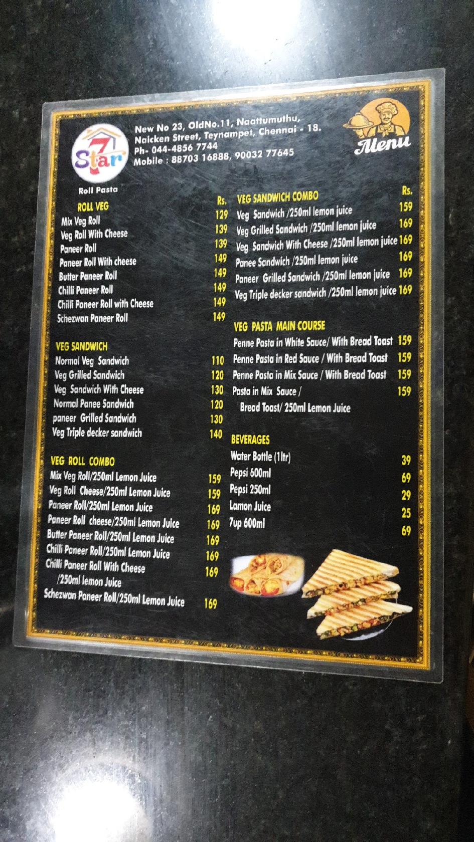 Menu at Light Moon Kitchen A/C Family Restaurant, Chennai