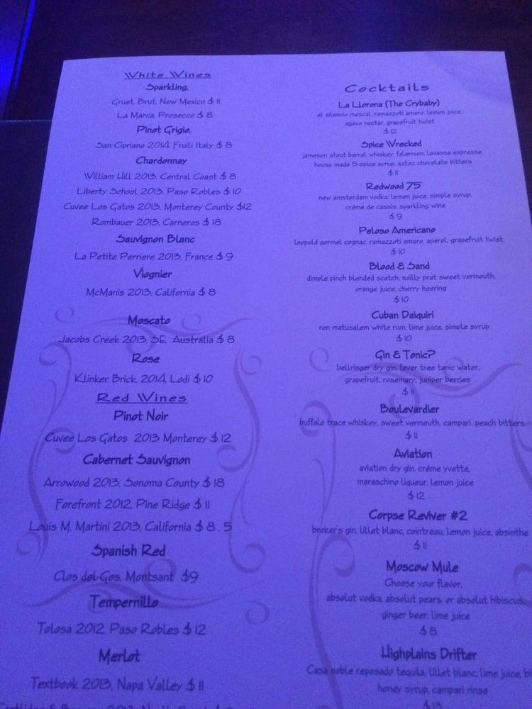 Menu at Redwood Café pub & bar, Modesto, Dale Rd