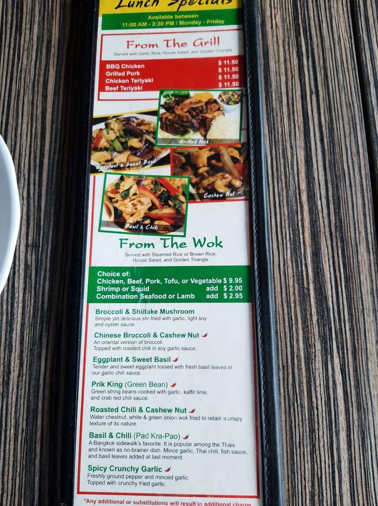 Menu at Three Spice Thai Kitchen restaurant, Gardena