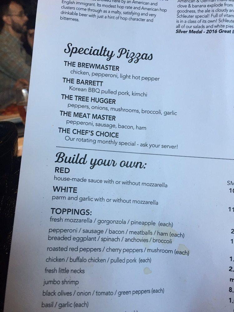 Menu at Brewport Brewing Co pizzeria, Bridgeport