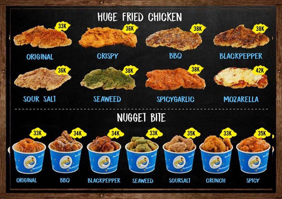 Carta del restaurante Planet Chicken, Bandung