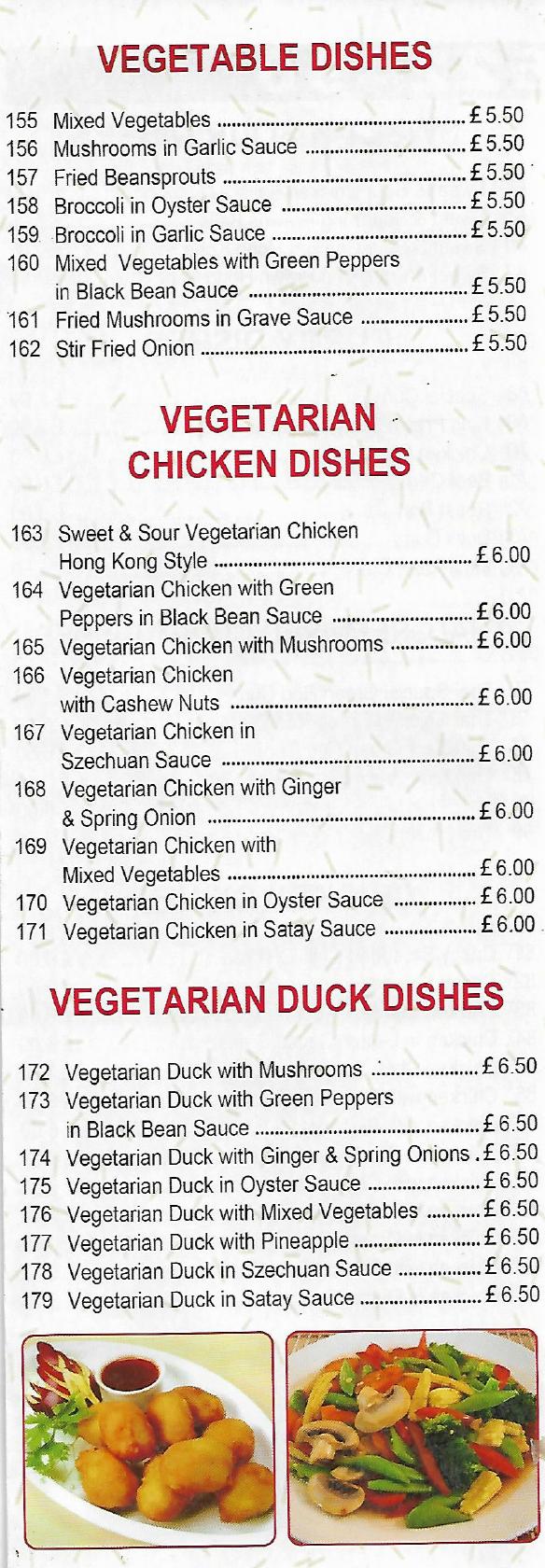 Menu at Red Dragon Chinese Takeaway restaurant, Brora
