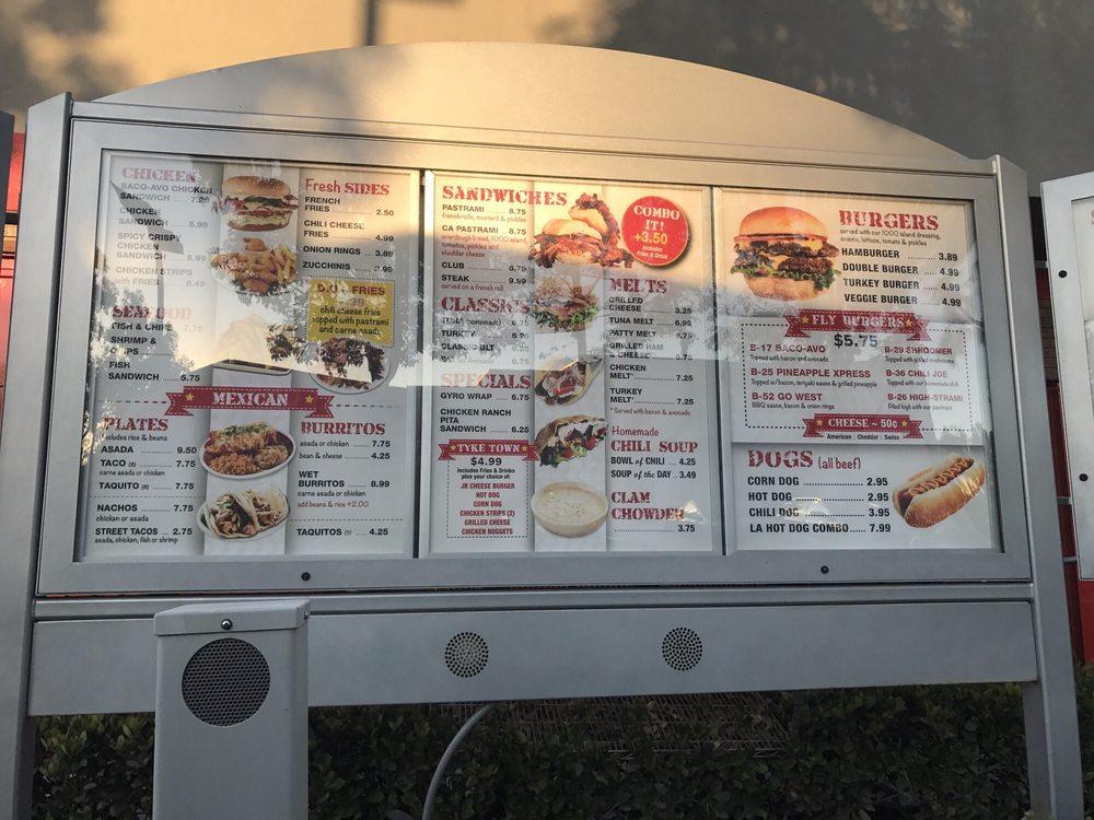 Menu at Victory Diner restaurant, Orange