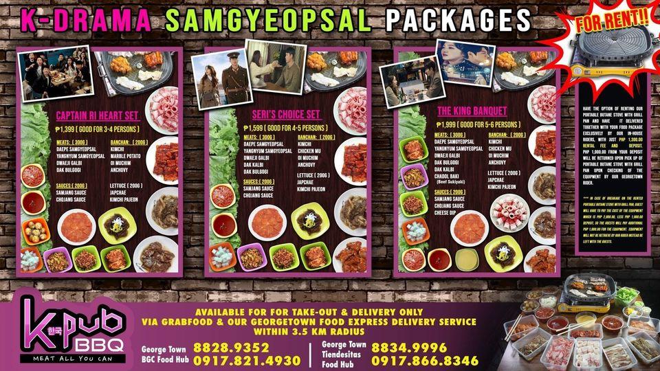 Menu at KPub BBQ Tiendesitas, Pasig, Bldg B