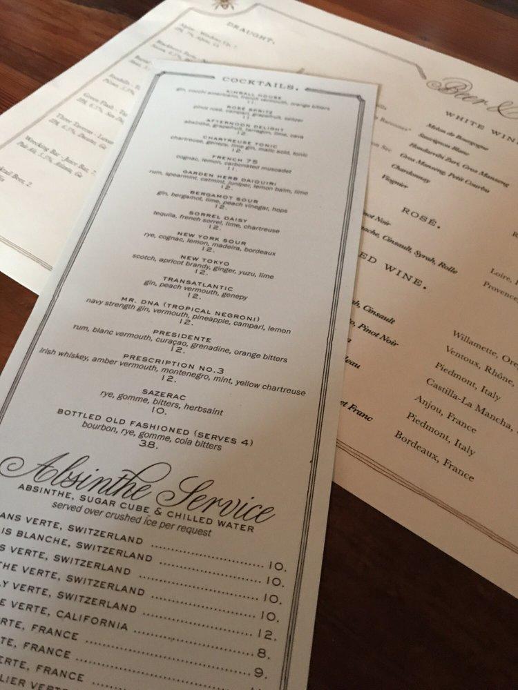 Menu at Kimball House pub & bar, Decatur