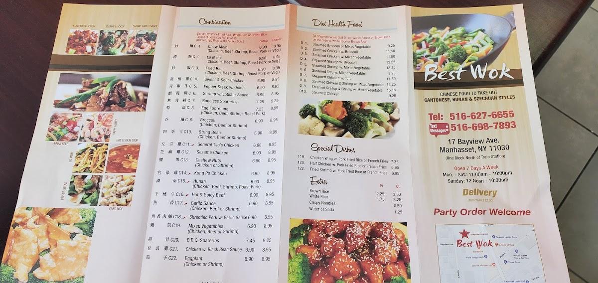 Menu at Best Wok restaurant, Manhasset, 17 Bayview Ave