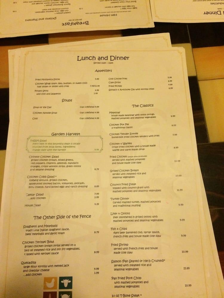 Menu at Farm cafe, North Las Vegas, N Aliante Pkwy