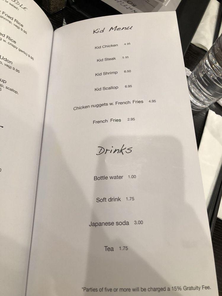Menu at Oyshi - Sushi & Hibachi restaurant, Grand Prairie