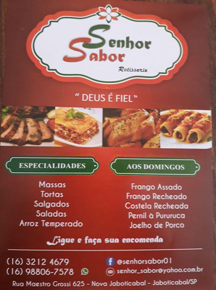 Menu at Senhor Sabor - Rotisseria & Restaurante, Jaboticabal