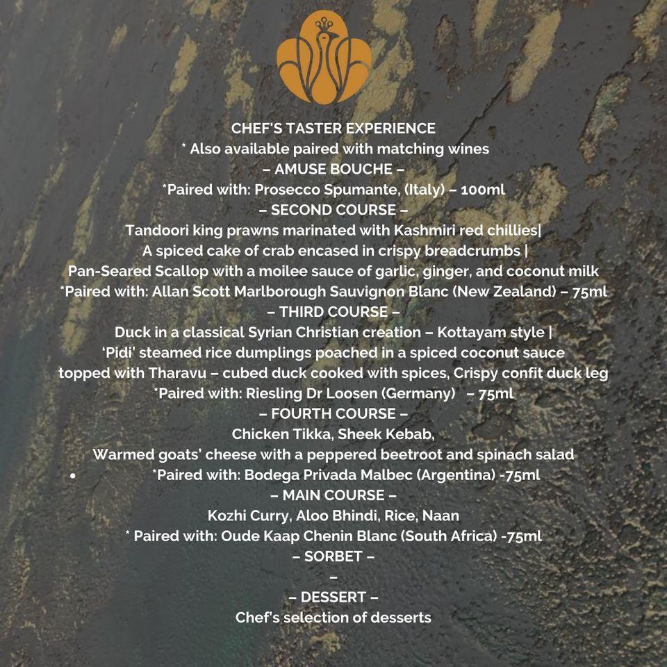 Menu at Purple Poppadom restaurant, Cardiff