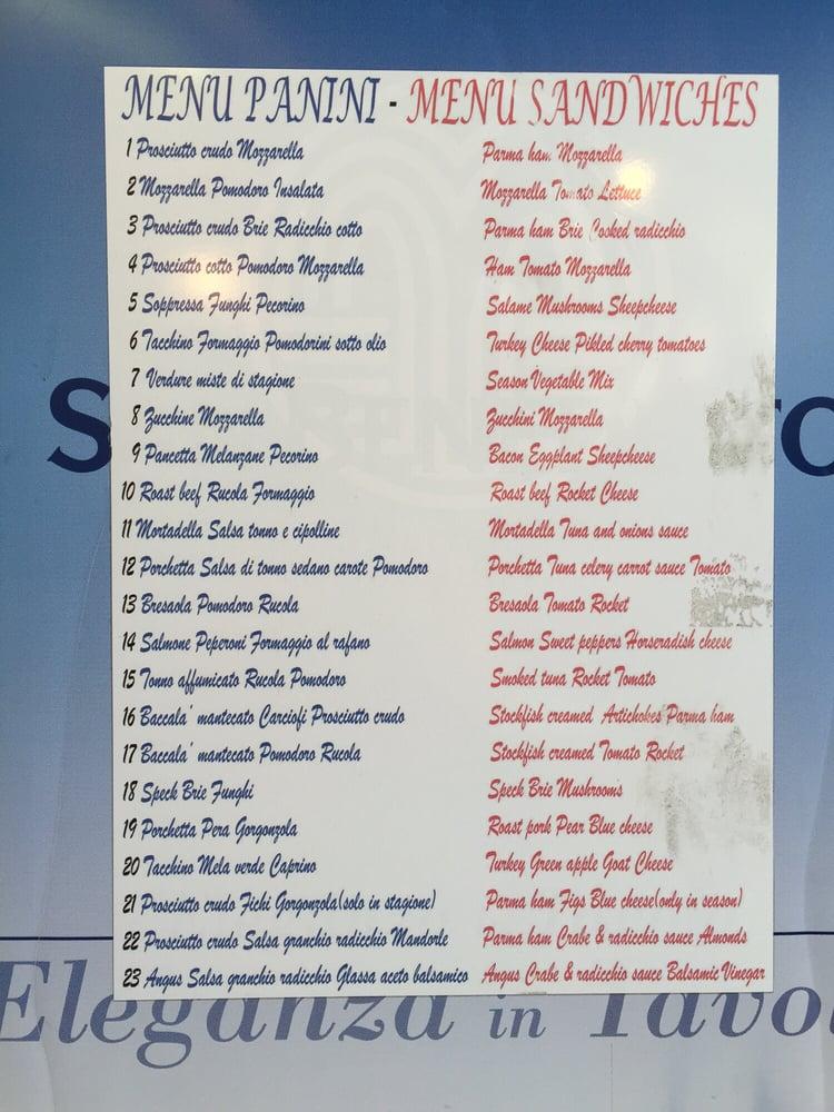 Menu at Bar Rialto da Lollo, Venice