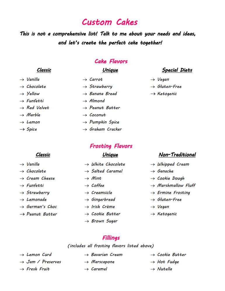 Menu at EMC: Enjoy More Bakery & Catering, Kent