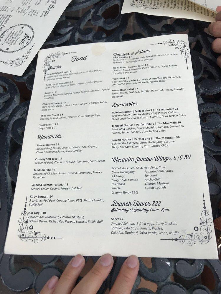 Menu at Holman Draft Hall pub & bar, Houston